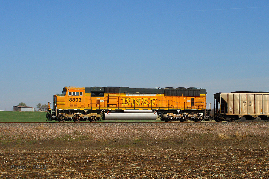 Eastbound BNSF Loaded Coal Train DPU Locomotive